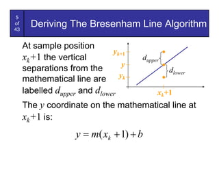 Lect3 bresenham circlesandpolygons | PDF