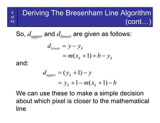 Lect3 bresenham circlesandpolygons | PDF