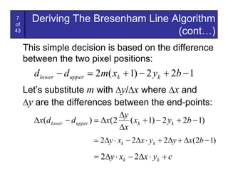 Lect3 bresenham circlesandpolygons | PDF