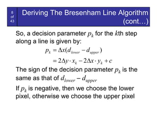 Lect3 bresenham circlesandpolygons | PDF