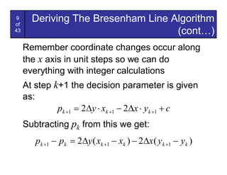 Lect3 bresenham circlesandpolygons | PDF