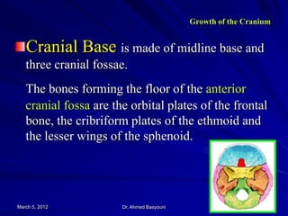Growth and Development of Craniofacial Complex I | PDF