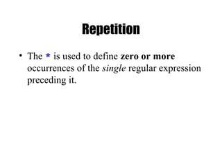 Regular Expressions grep and egrep | PPT