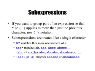 Regular Expressions grep and egrep | PPT