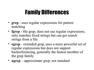 Regular Expressions grep and egrep | PPT