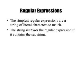 Regular Expressions grep and egrep | PPT