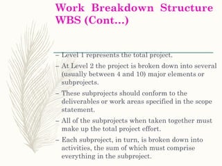 Lect 3 wbs&obs | PDF