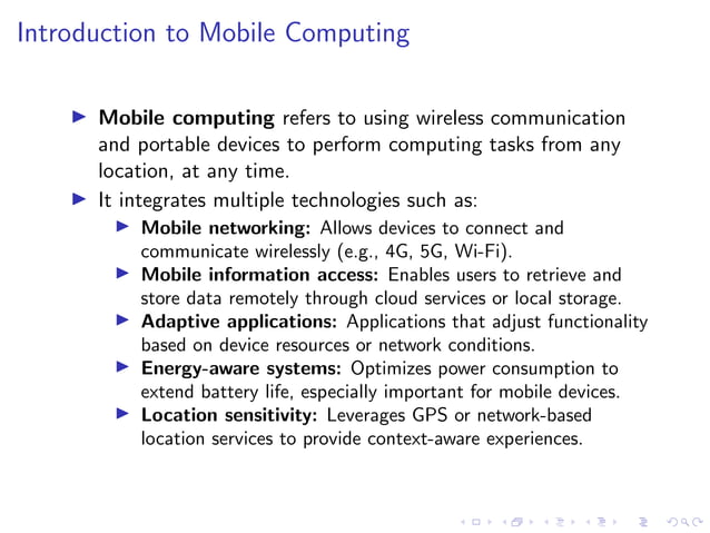 Mobile Computing(Ubiquitious computing1) | PPT