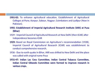 Agriculture history and development in india .ppt
