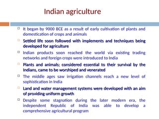 Agriculture history and development in india .ppt