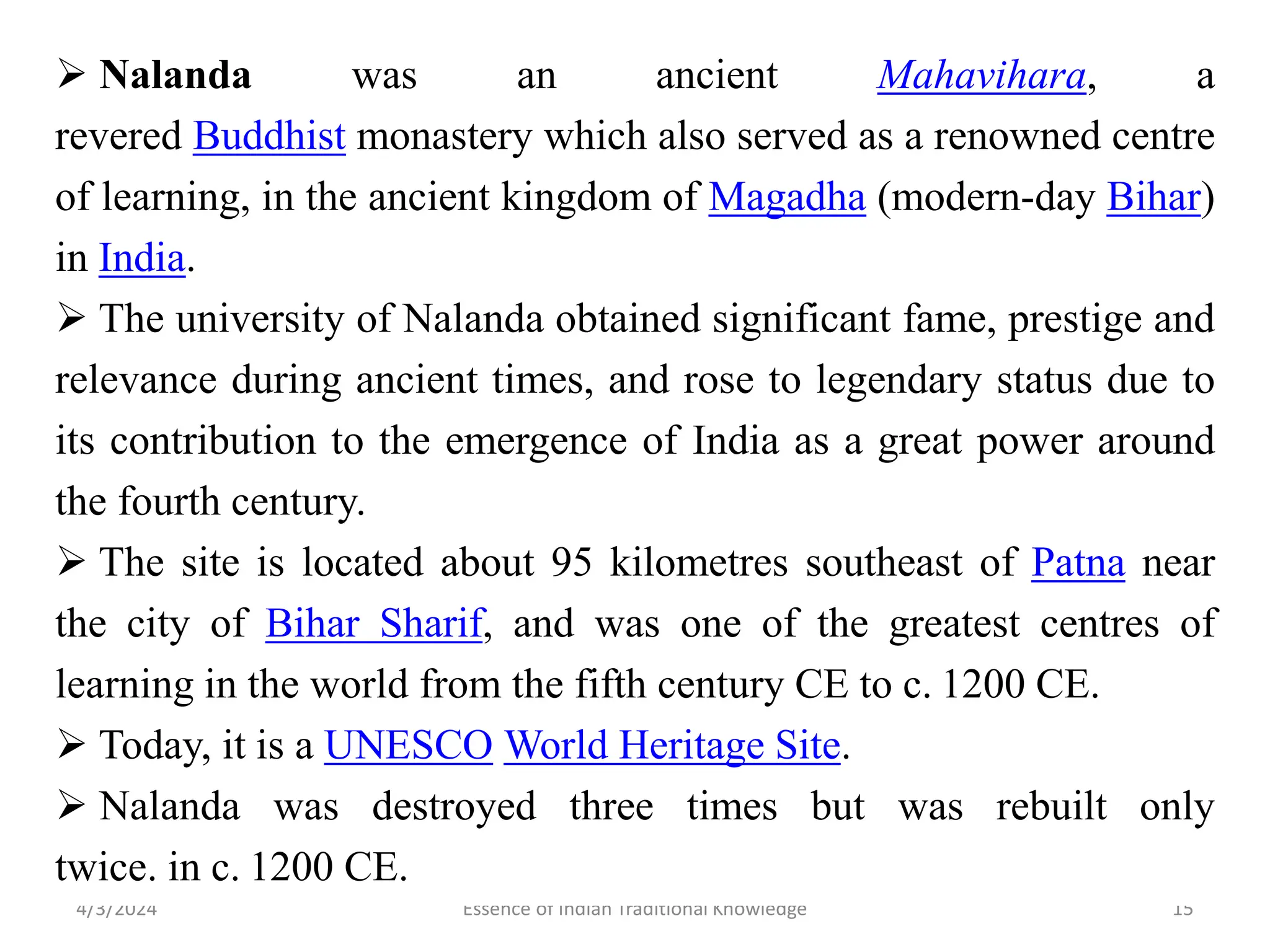Ancient structures in India (Indian Traditional Knowledge).ppt