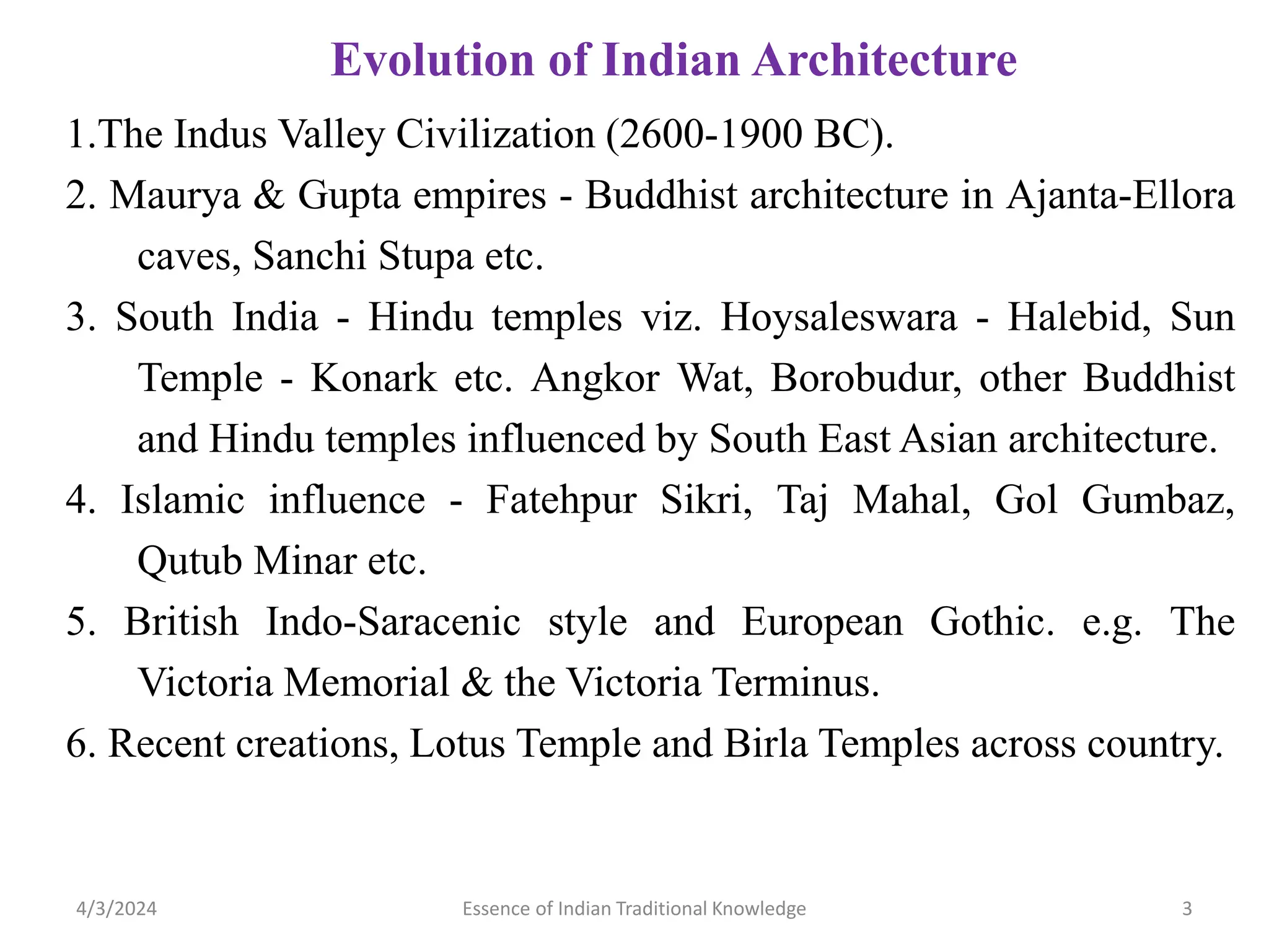 Ancient structures in India (Indian Traditional Knowledge).ppt