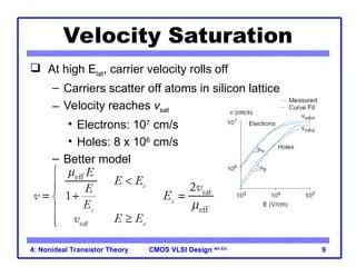 Non Ideal Transistor Theory- Mosfet second order effects | PPT