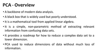 Lect4 principal component analysis-I | PPTX | Physics | Science