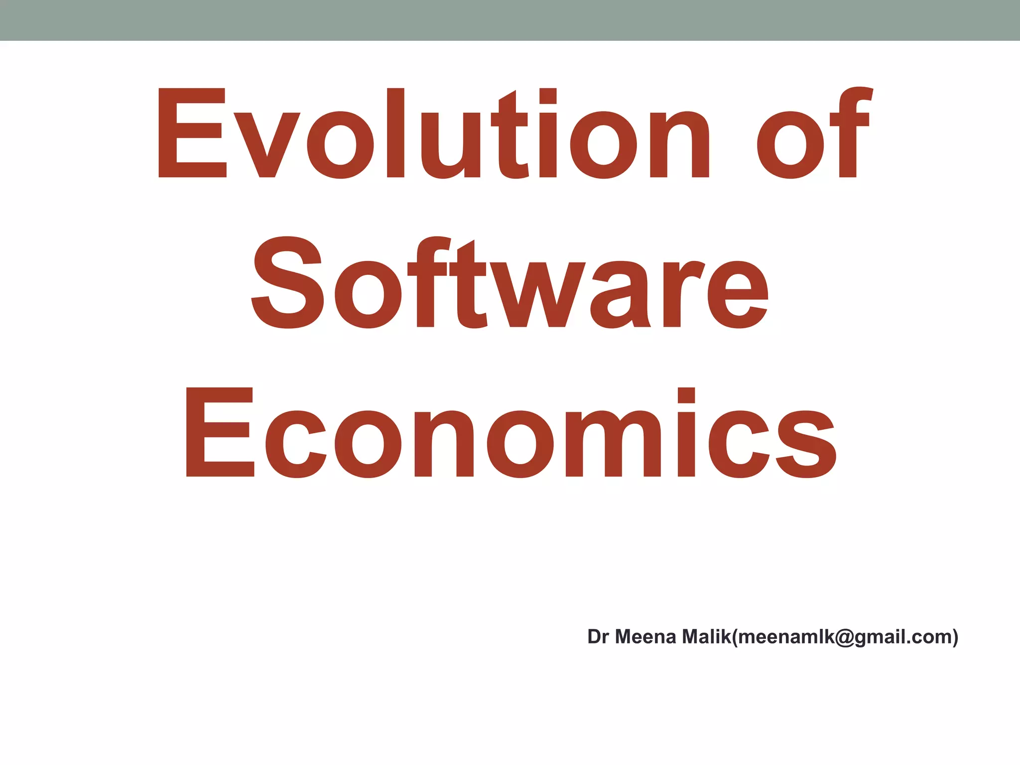 Lect4 software economics | PPTX