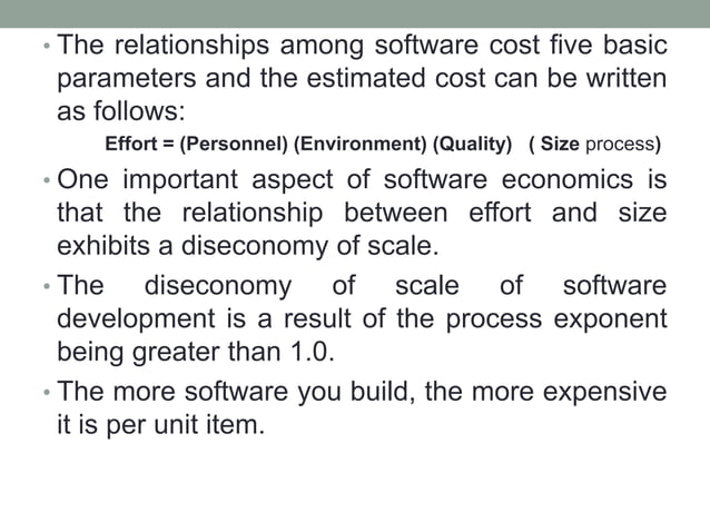 Lect4 software economics | PPTX | Technology & Computing