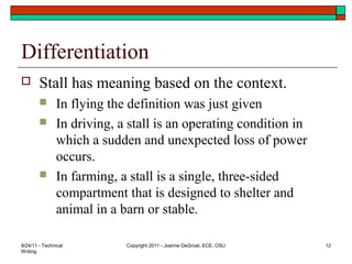 Lect 4 technical writing basics | PPT | Chemistry | Science