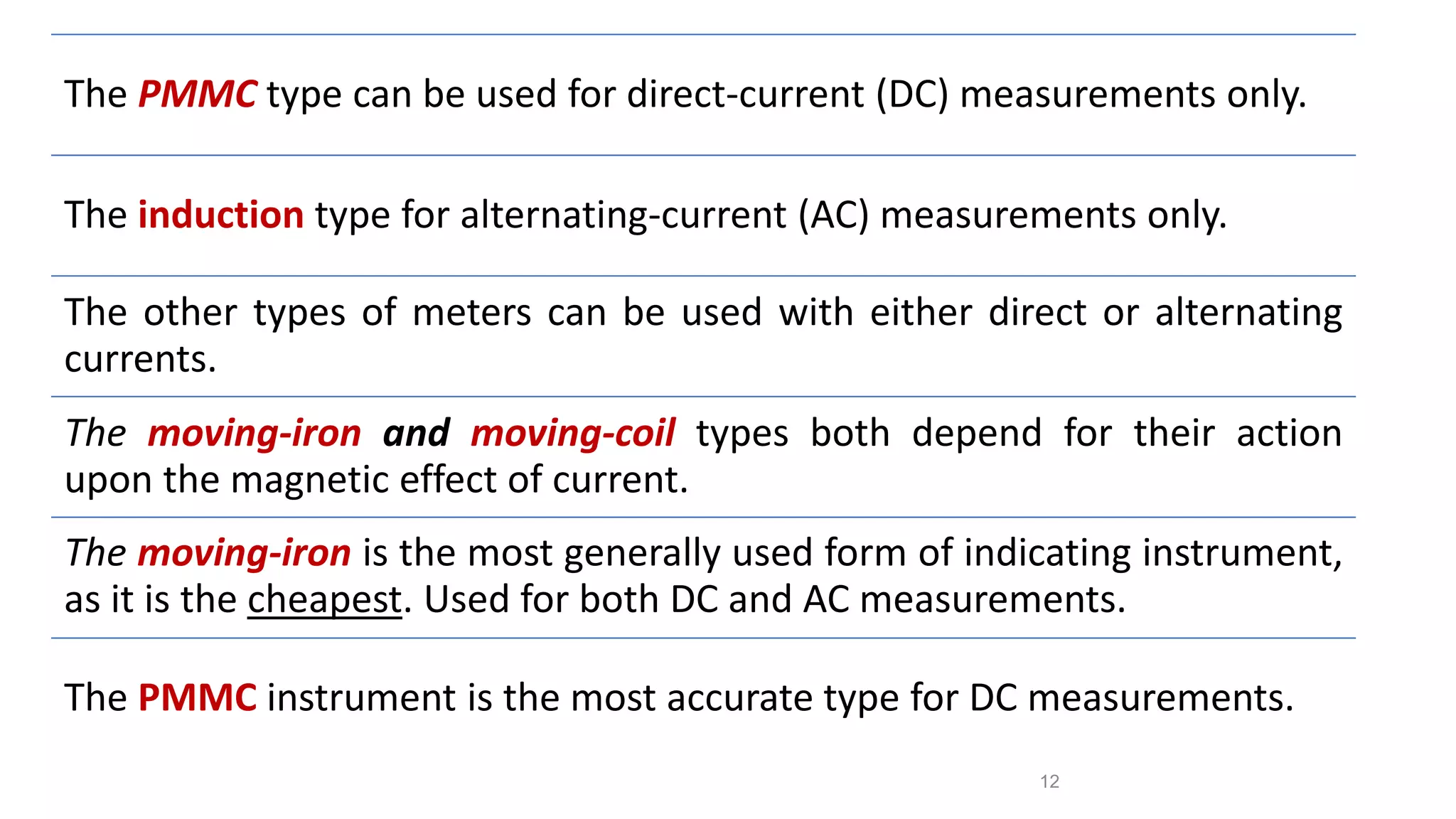 Lect 4 analog meter PMMC.pptx | Physics | Science