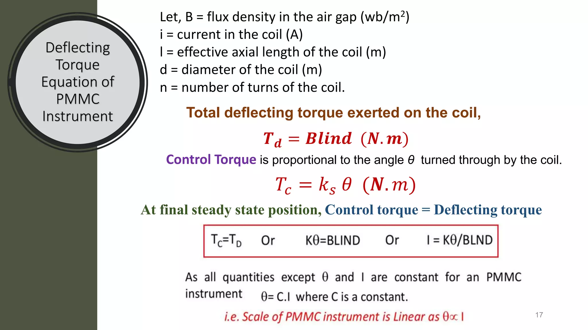 Lect 4 analog meter PMMC.pptx | Physics | Science
