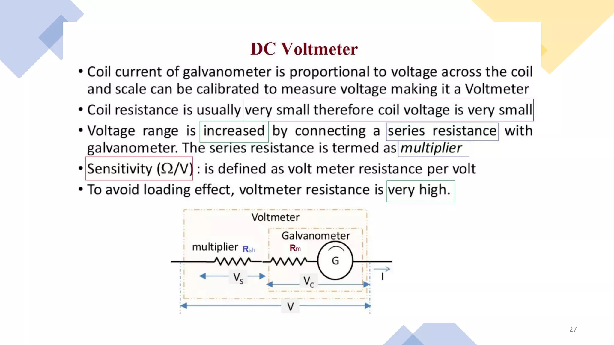 Lect 4 analog meter PMMC.pptx | Physics | Science
