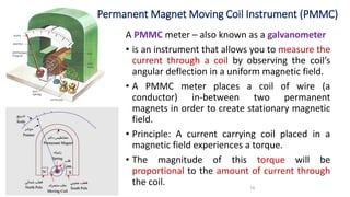 Lect 4 analog meter PMMC.pptx | Physics | Science