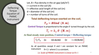 Lect 4 analog meter PMMC.pptx | Physics | Science
