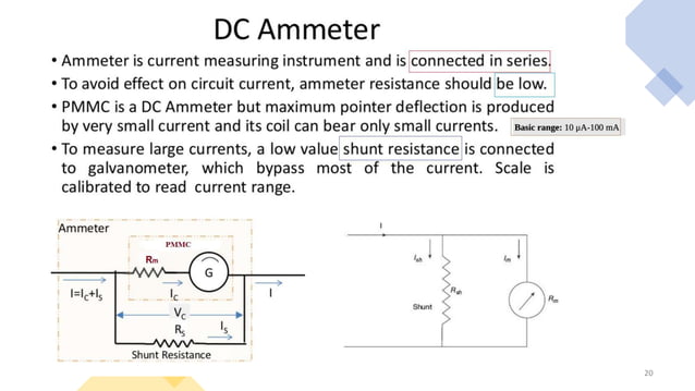 Lect 4 analog meter PMMC.pptx | Physics | Science
