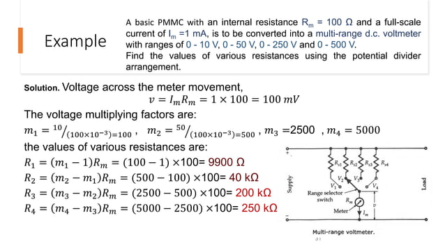 Lect 4 analog meter PMMC.pptx | Physics | Science