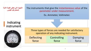Lect 4 analog meter PMMC.pptx | Physics | Science