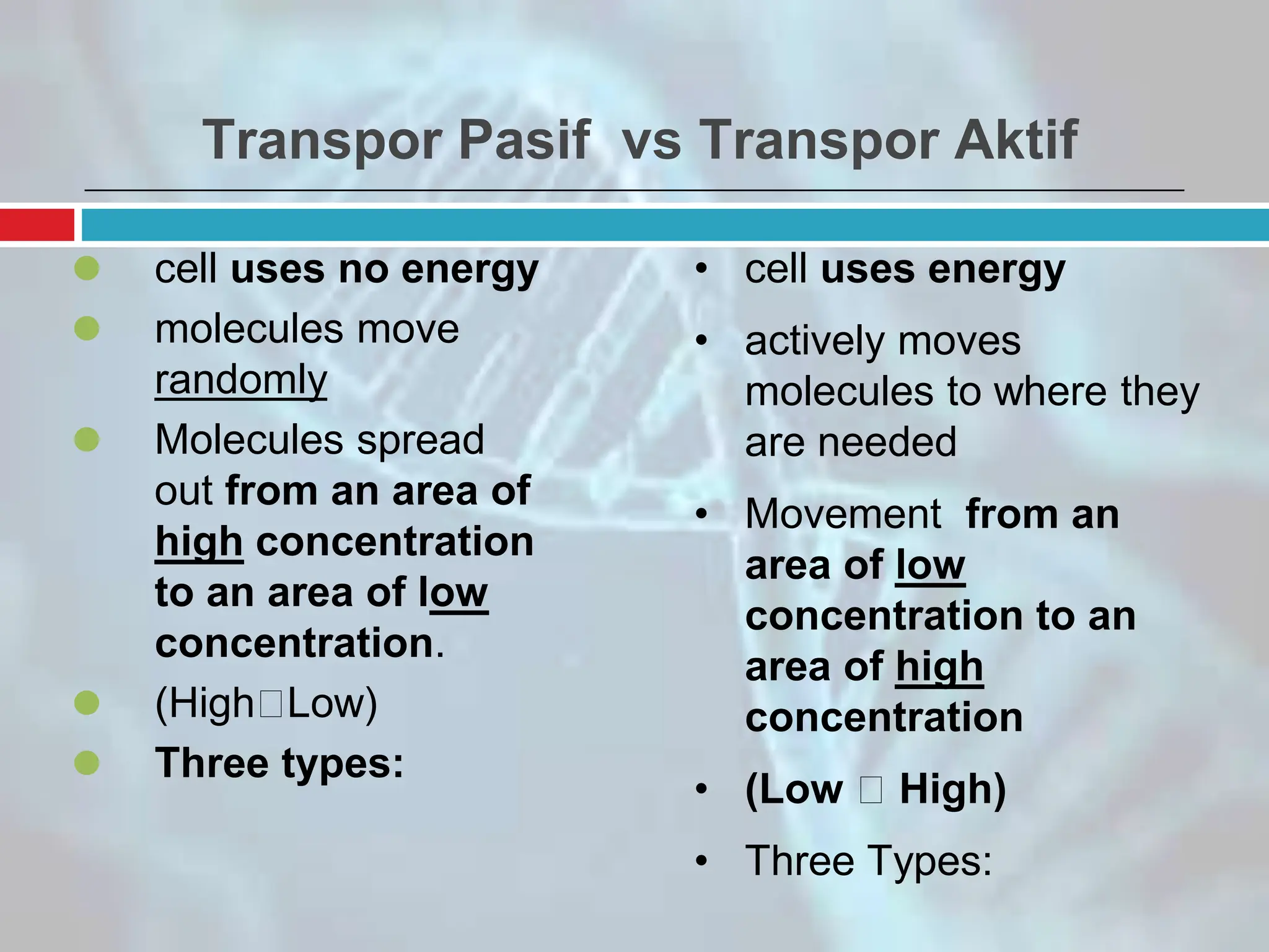 Lect 4 SISTEM TRANSPOR MEMBRAN SEL LENGKAP | PPTX