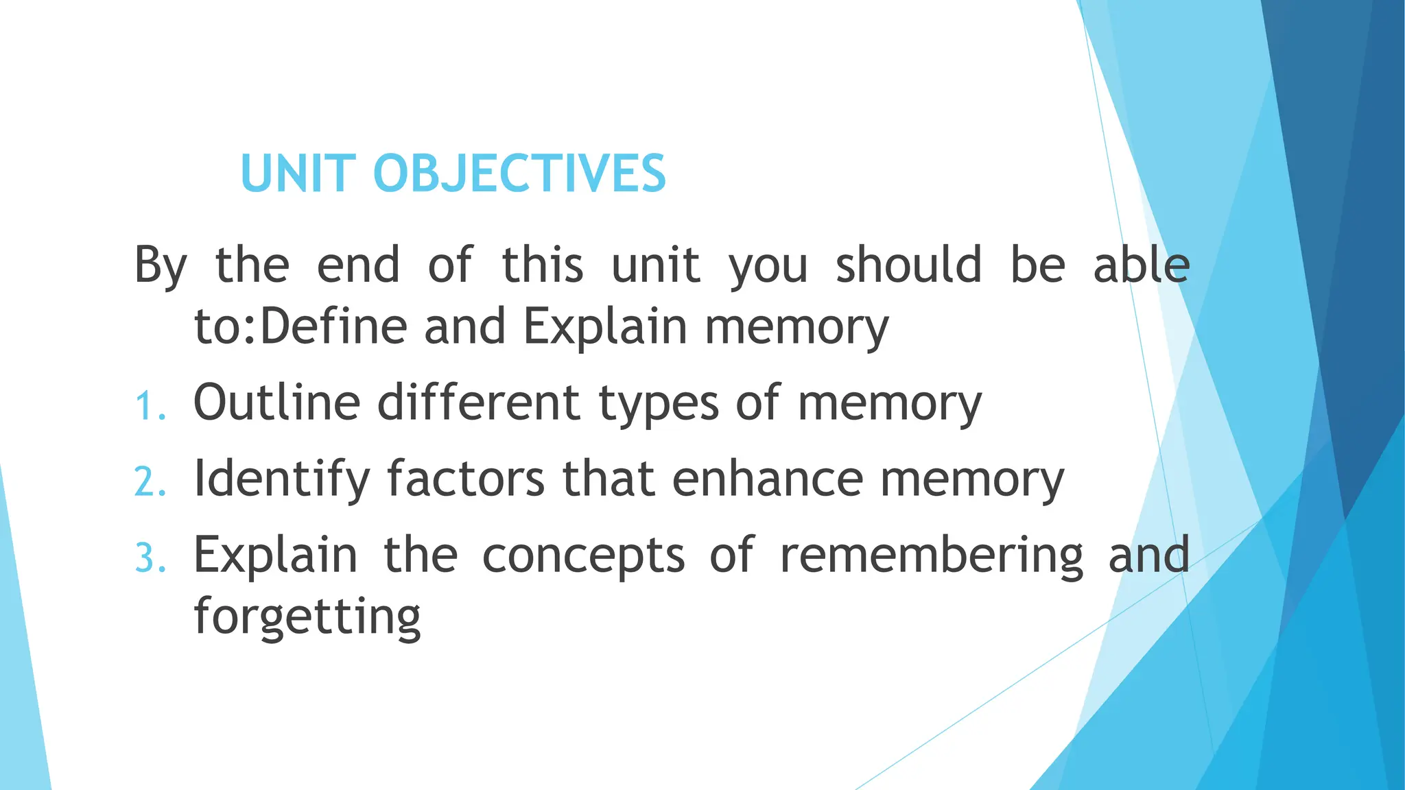 LECT 5. MEMORY.BEHAVIORAL SCIENCES AND COMMUNICATION SKILLS | PPT