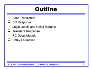 Dc Transfer characteristics in VLSI design | PPT