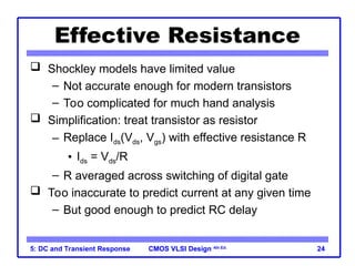 Dc Transfer characteristics in VLSI design | PPT