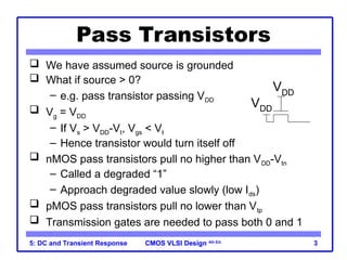 Dc Transfer characteristics in VLSI design | PPT