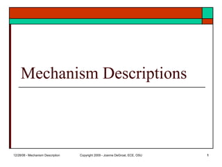 Lect 5 mechanism description (1) | PPT