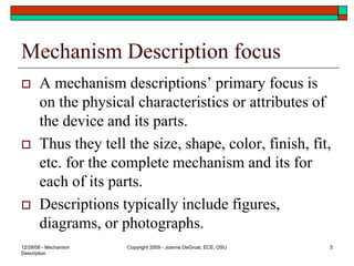 Lect 5 mechanism description (1) | PPT