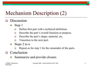 Lect 5 mechanism description (1) | PPT