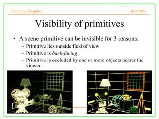 visible surface detection in 3D objects for viewing | PPT