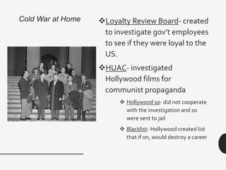 Lect 6 cold war america | PPT