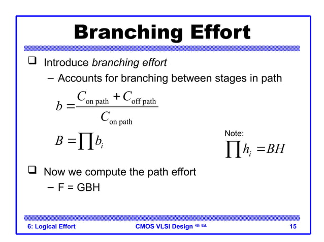 Logical Effort in VLSI design and testing | PPT | Physics | Science