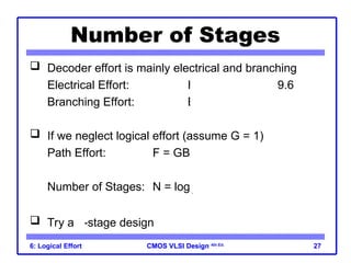 Logical Effort in VLSI design and testing | PPT