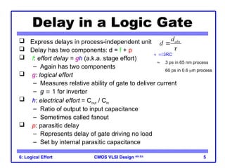 Logical Effort in VLSI design and testing | PPT | Physics | Science