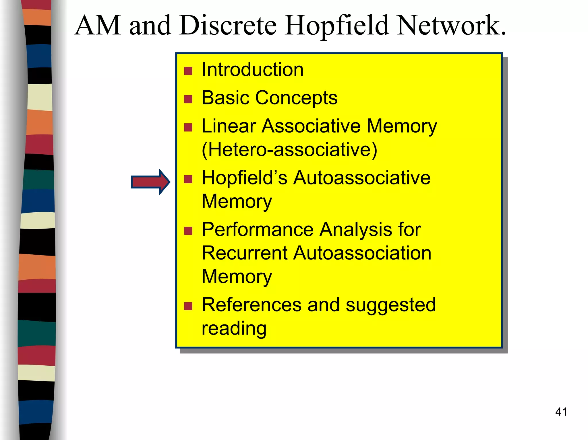Artificial Neural Network Lecture 6- Associative Memories & Discrete Hopfield networks | PDF ...
