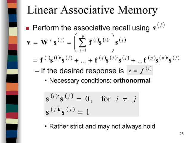Artificial Neural Network Lecture 6- Associative Memories & Discrete Hopfield networks | PDF ...