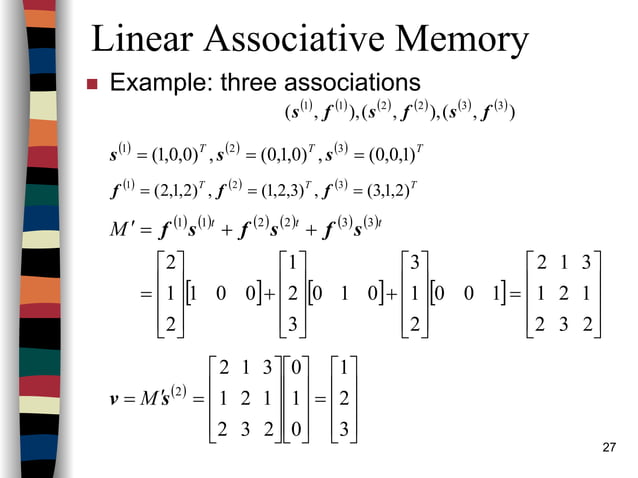 Artificial Neural Network Lecture 6- Associative Memories & Discrete Hopfield networks | PDF ...