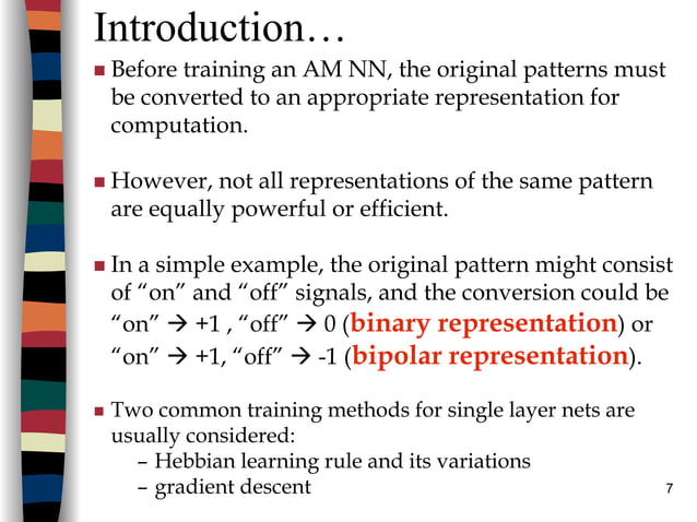 Artificial Neural Network Lecture 6- Associative Memories & Discrete Hopfield networks | PDF ...