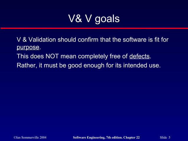Software Verification & Validation | PPT