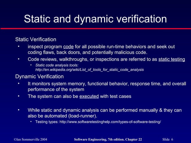 Software Verification & Validation | PPT