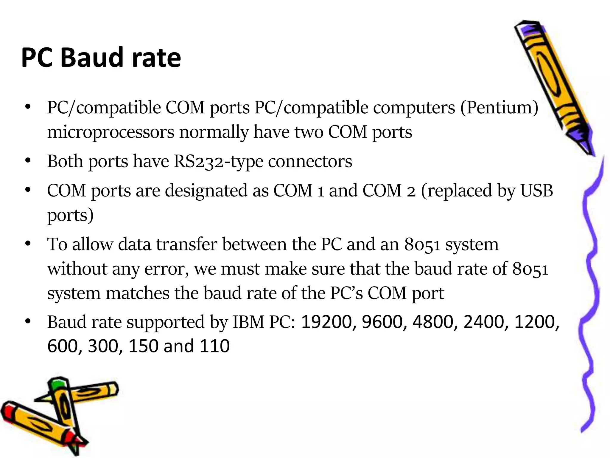 Serial Communication in 8051 | PPTX