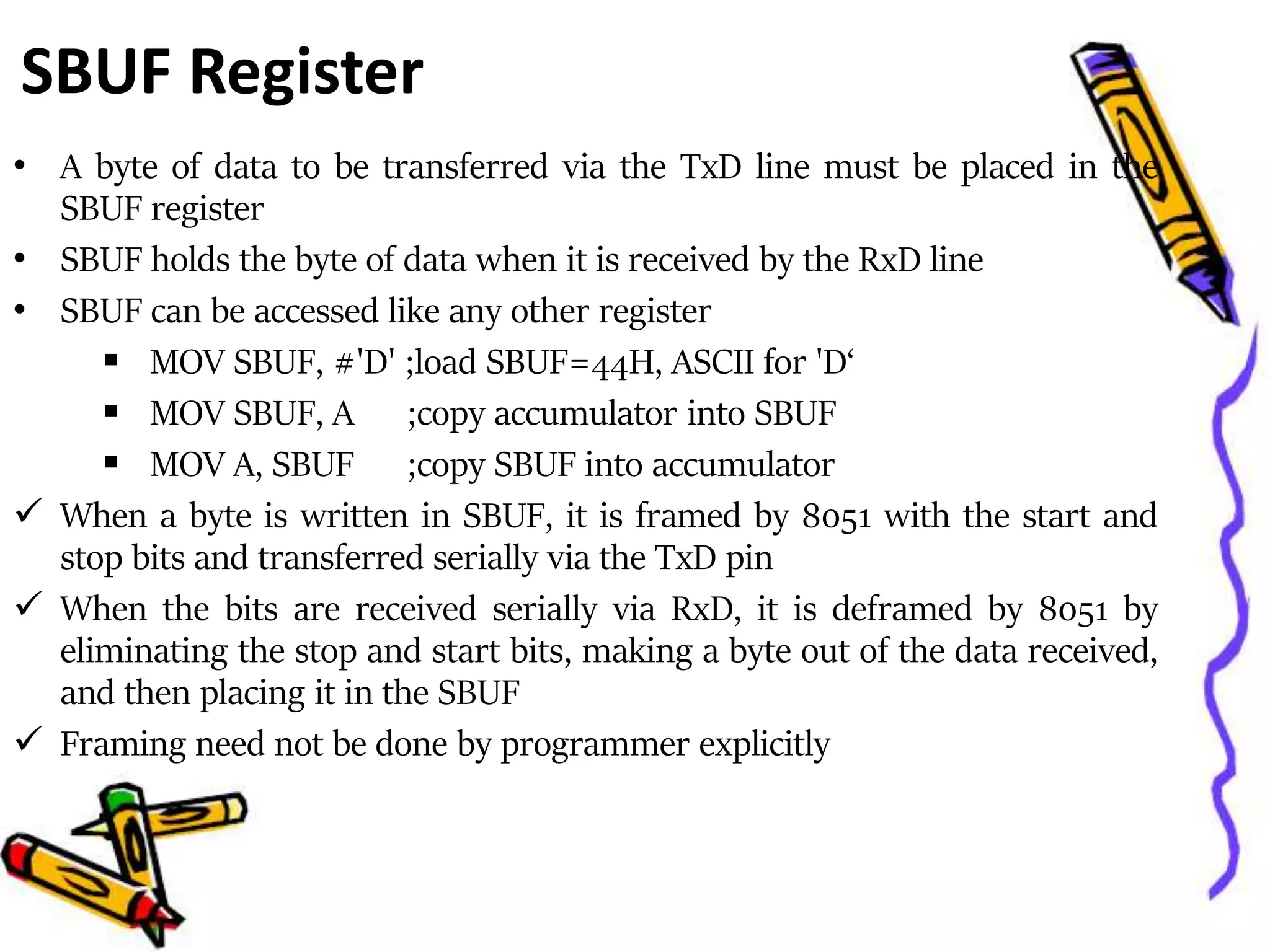 Serial Communication in 8051 | PPTX